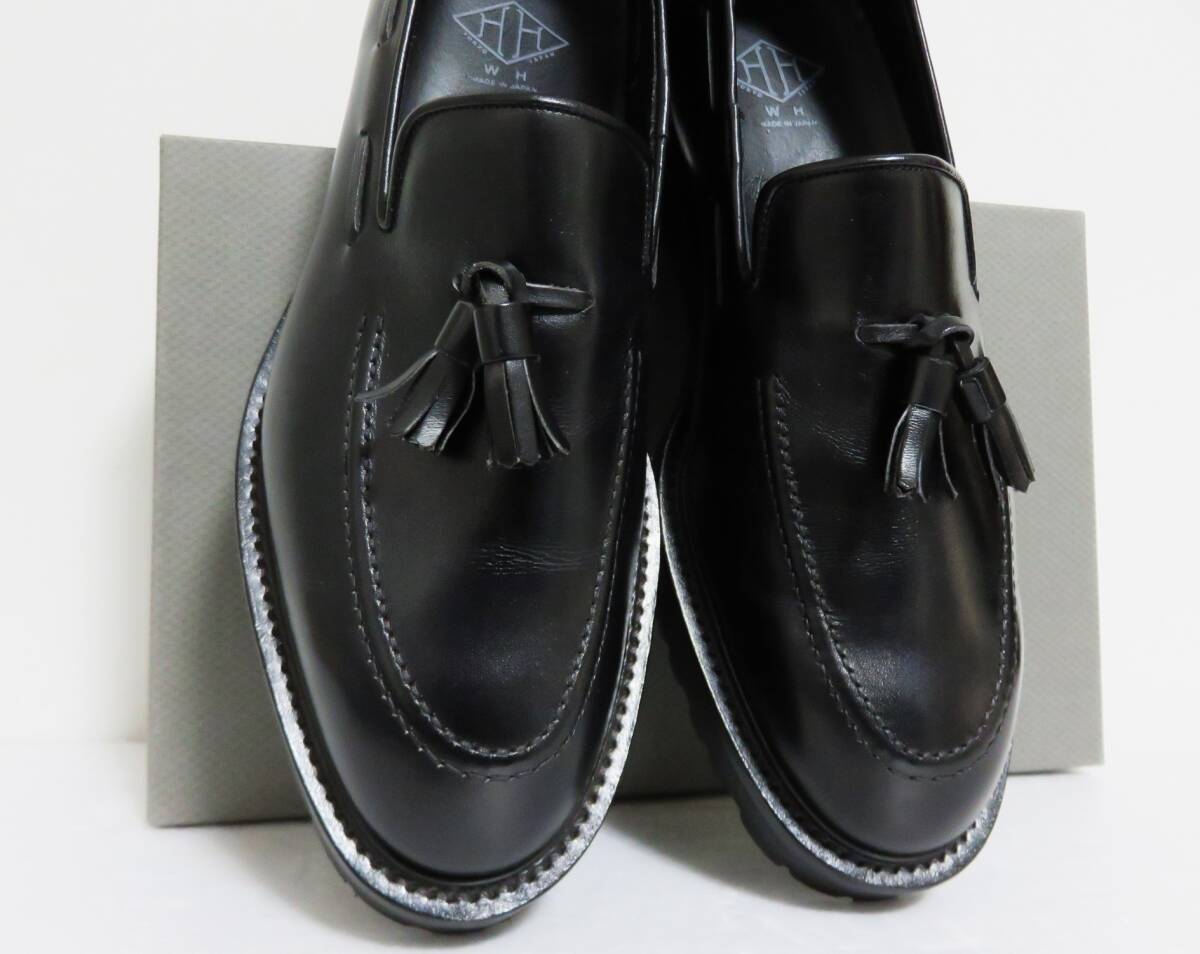 Yahoo!オークション - 送料無料 新品 WH タッセル ローファー 7 ブラッ...