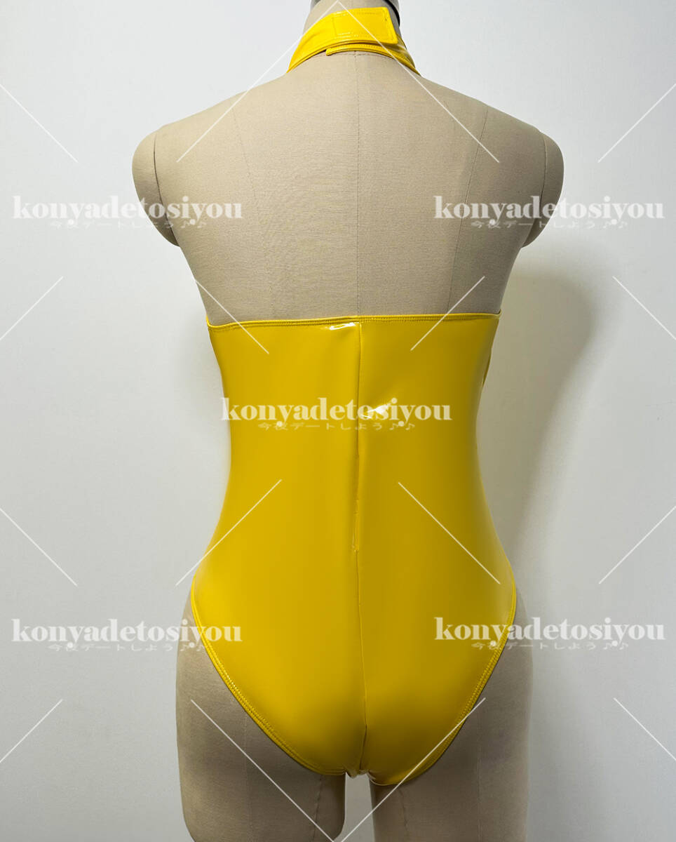 日本代購代標第一品牌【樂淘letao】－LJH23047黄 超光沢 バックシャン ハイレグ 水着風レオタード コスプレ RQレースクイーン キャンギャル 仮装 撮影会 イベント コスチューム
