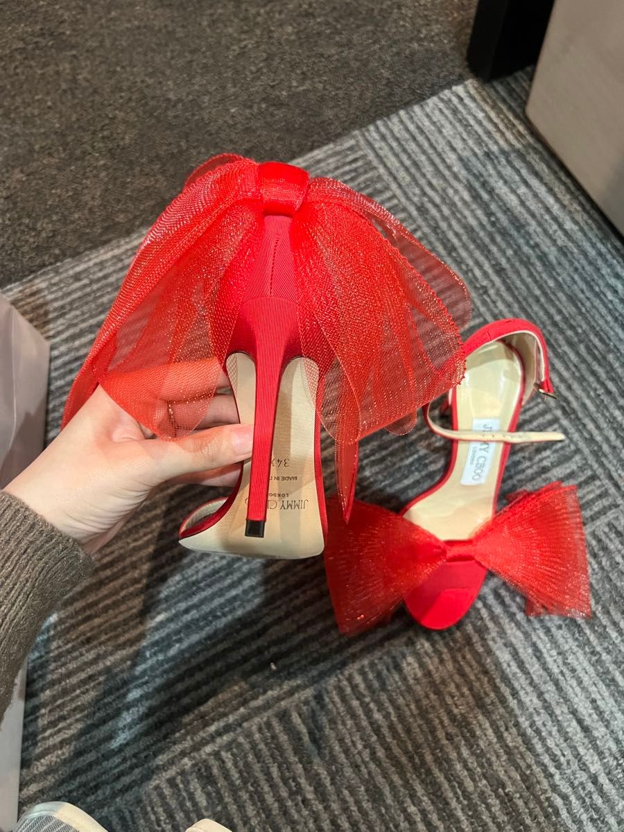値下げ!Jimmy Choo 未使用 ピンクのリボンパンプス|靴 値下げ!Jimmy Choo 未使用 ピンクのリボンパンプス|靴