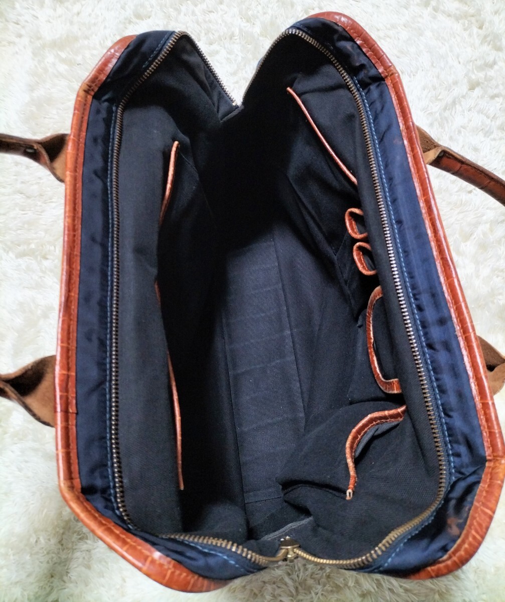 Yahoo!オークション - 【良品 】Felisi 8637/3 ナイロン×クロコ型押し...