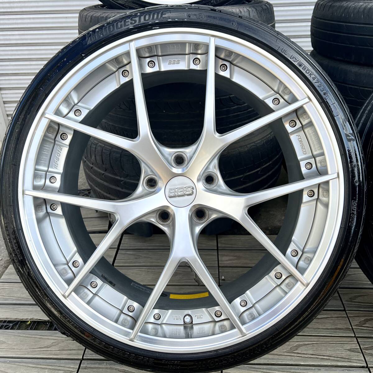 Yahoo!オークション - 美品 BBS／RI-S国産用 深リム仕様 BSポテンザS00...