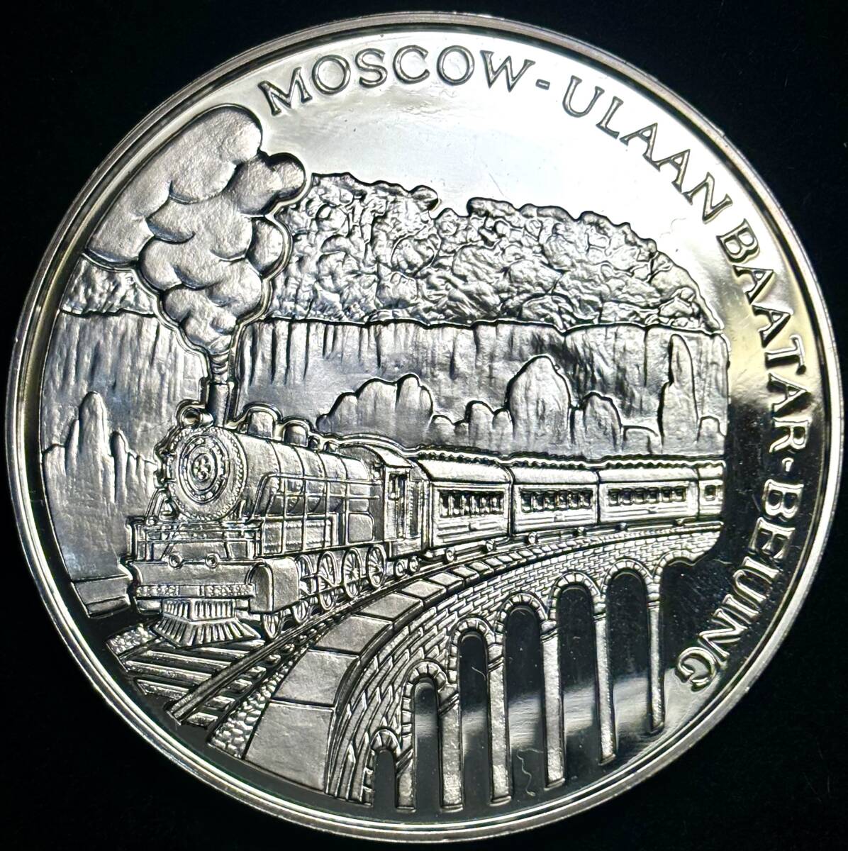 Yahoo!オークション - 【モンゴル特大銀貨】(5オンス(156g)純銀 直径65...