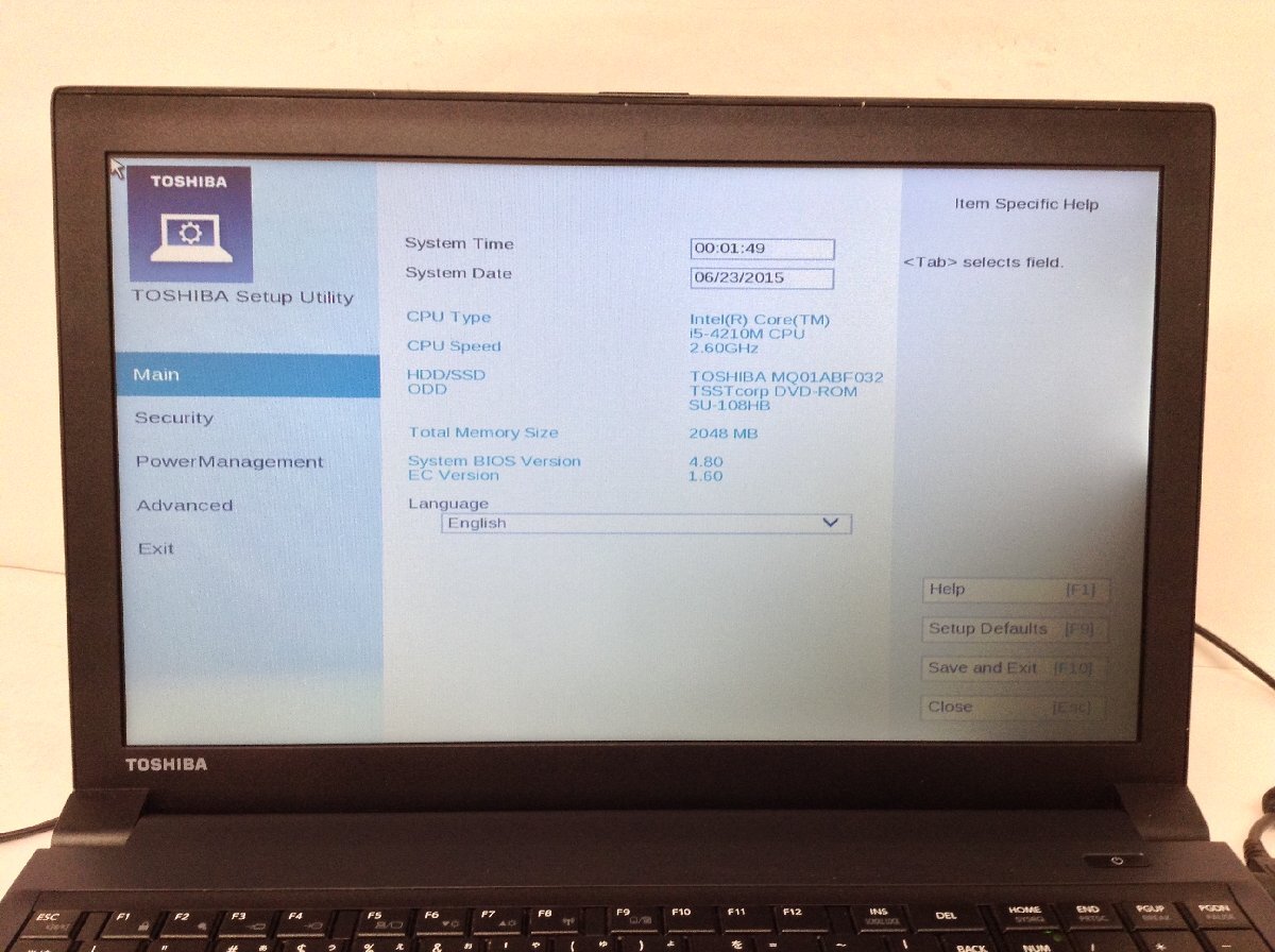 Yahoo!オークション - R ジャンク/ TOSHIBA dynabook Satellite B554/M...