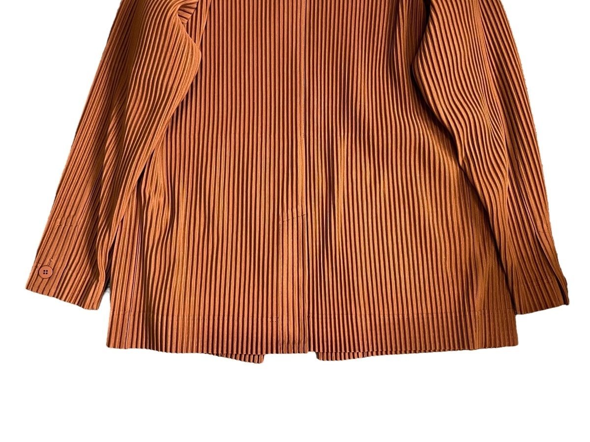 美品】HOMME PLISSE ISSEY MIYAKE ジャケットブラウン 美品】HOMME PLISSE ISSEY MIYAKE ジャケットブラウン