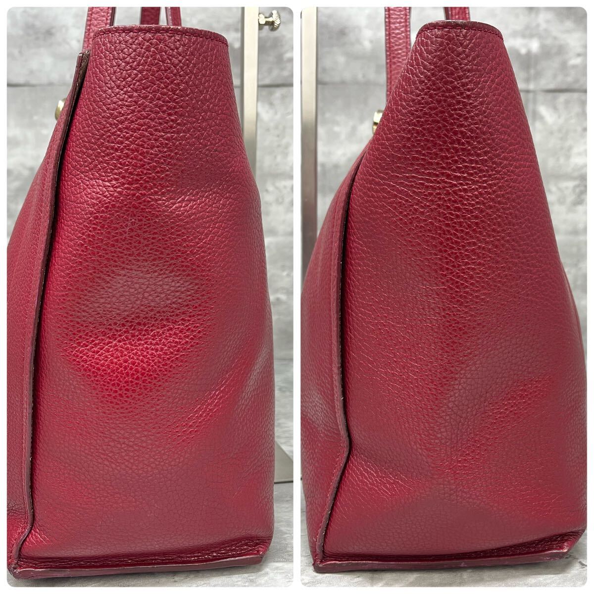 Yahoo!オークション - 希少色 A4 フルラ トートバッグ オールレザー シ...