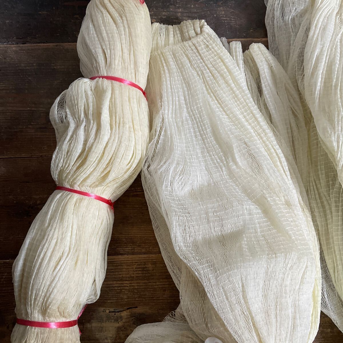 Yahoo!オークション - Y04/新品 漁網 日本製 近江製網 まとめて大量7kg...