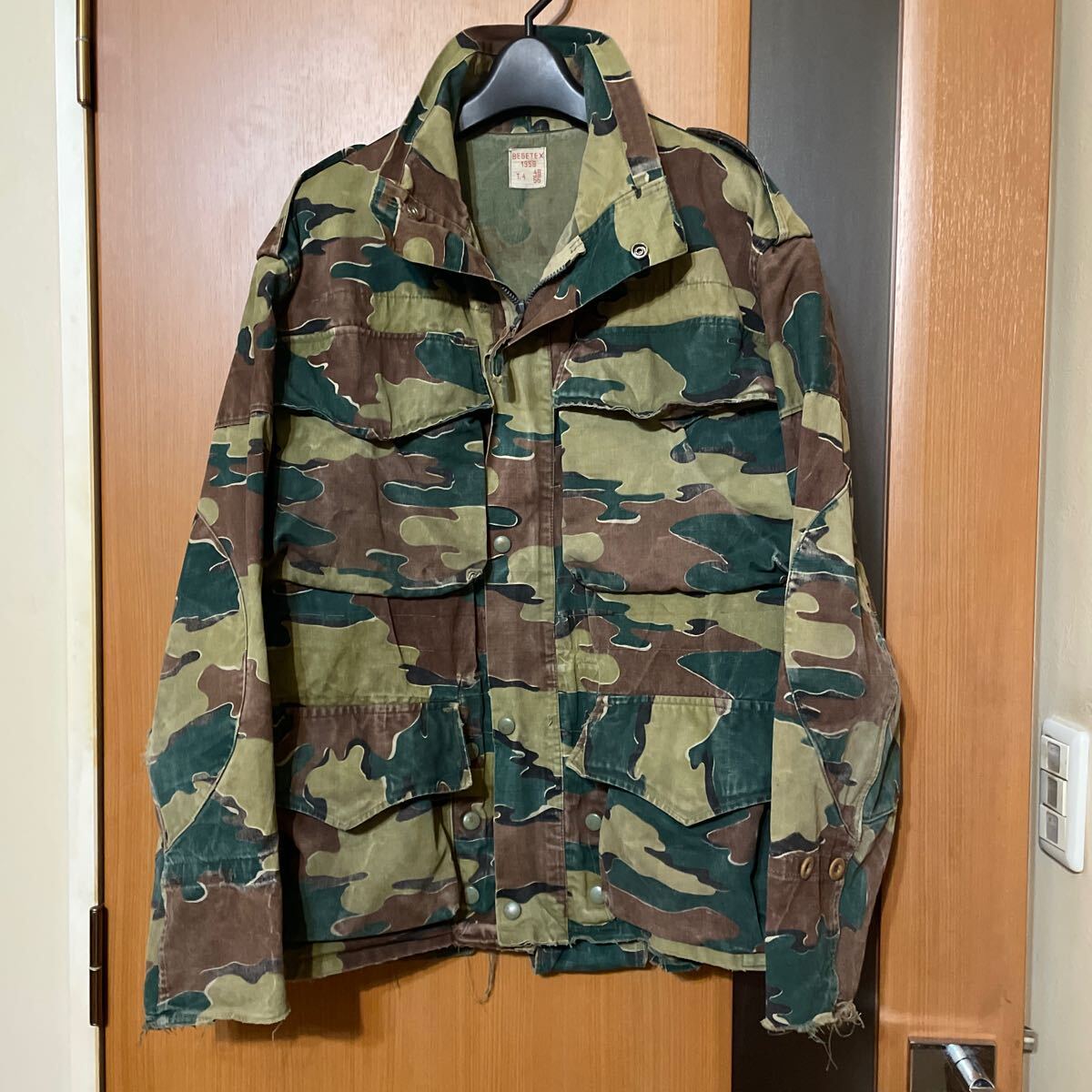 希少 50s 『VINTAGE』ベルギー軍 1st ジグソーカモパラ 希少 50s 『VINTAGE』ベルギー軍 1st ジグソーカモパラ