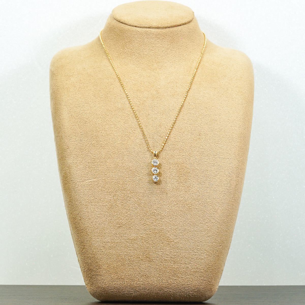 Yahoo!オークション - 1円スタ 良質ボリューム【0.81ct】K18YG 1.7g ...