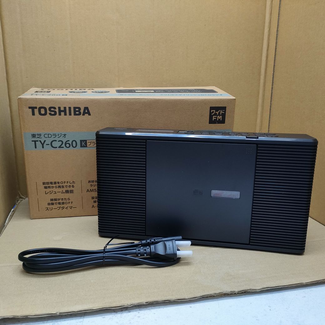 Yahoo!オークション - 東芝 CDラジオ TY-C260 ワイドFM ブラック TOSHI...