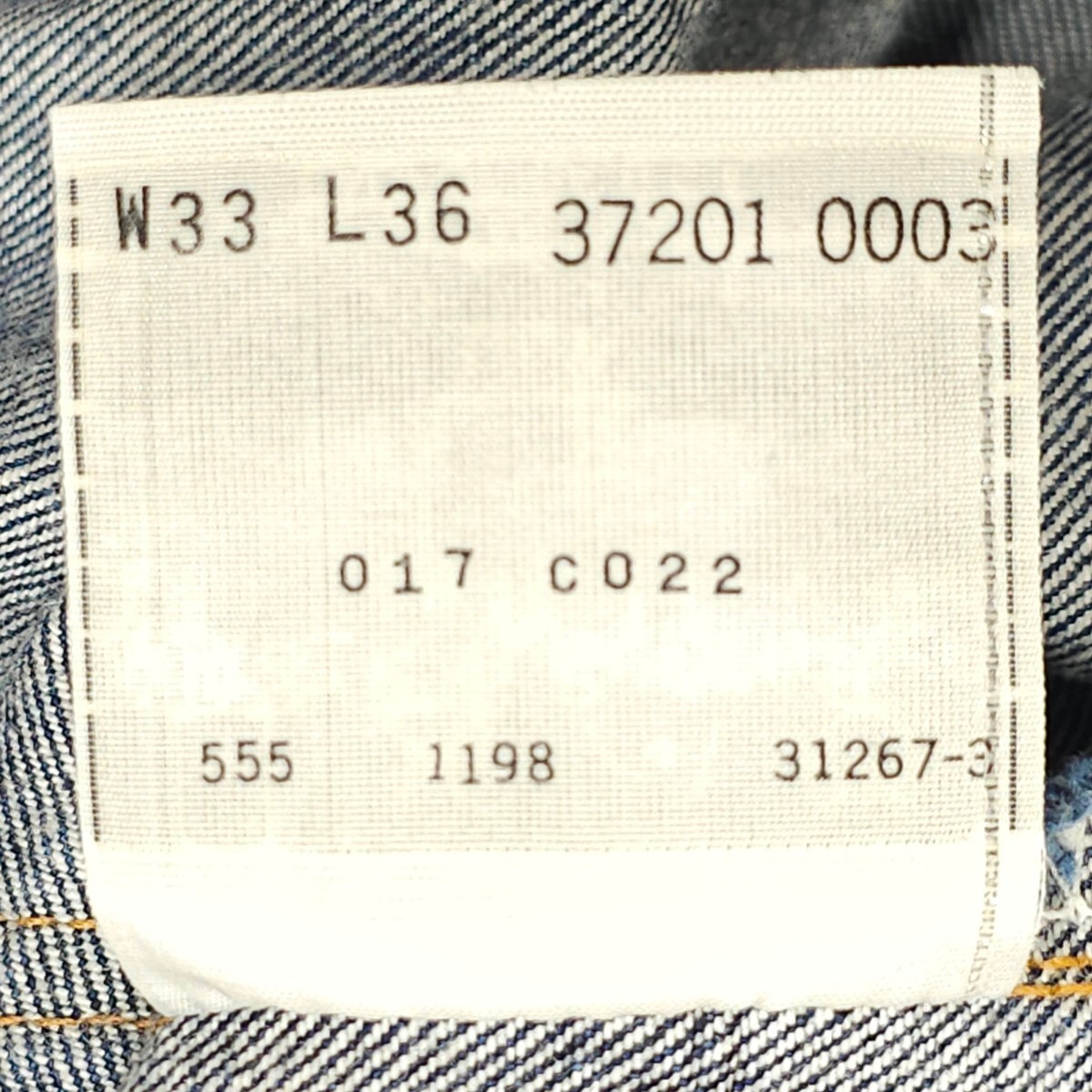 濃紺 米国製Levi'sリーバイス 501XXc 37年ヴィンテージ復刻W33 濃紺 米国製Levi'sリーバイス 501XXc 37年ヴィンテージ復刻W33