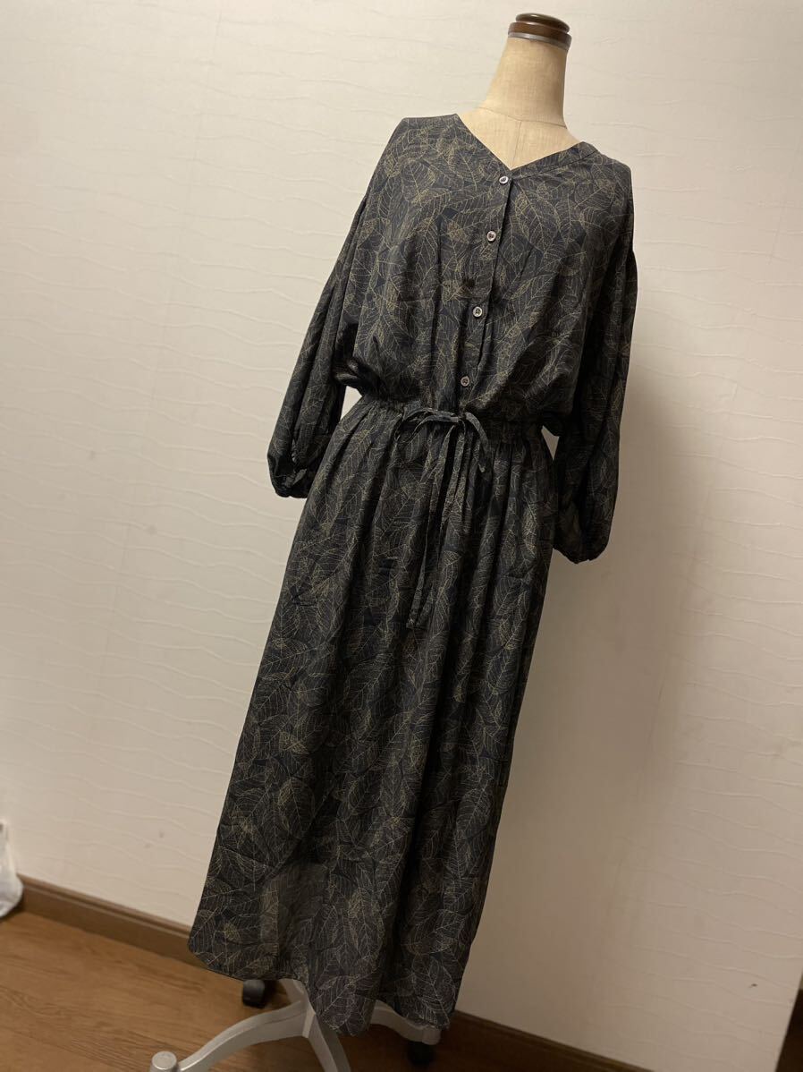 Yahoo!オークション - 【超美品 春から】 ensuite リーフ柄 七分袖ワン...