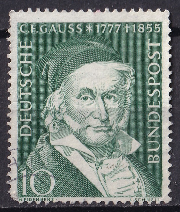 Yahoo!オークション - 1955年西ドイツ ガウス死去100年 10pf
