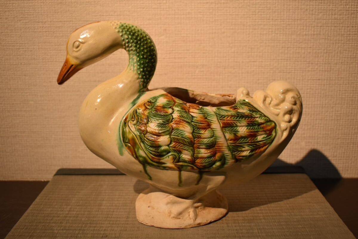 Yahoo!オークション - 【GE】E343【コレクター所蔵品】時代 唐三彩家鴨...