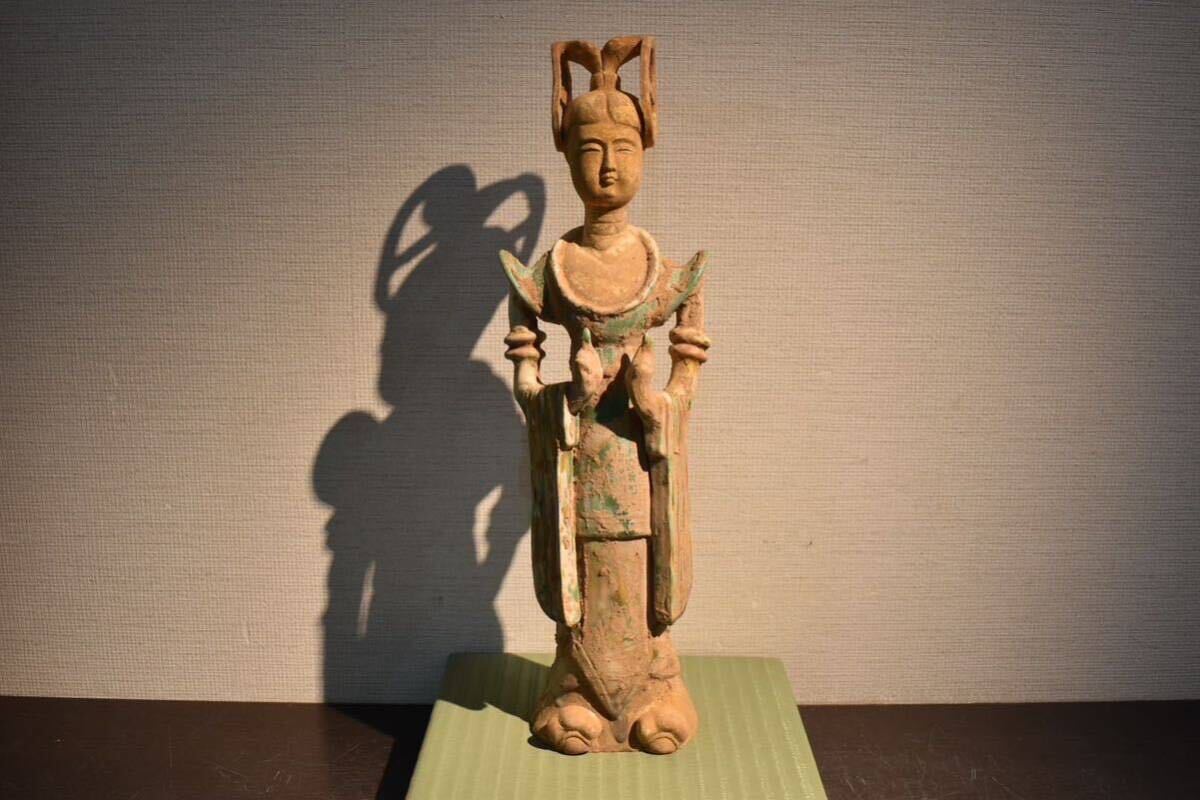 Yahoo!オークション - 【GE】E329【コレクター所蔵品】時代 加彩人物置...