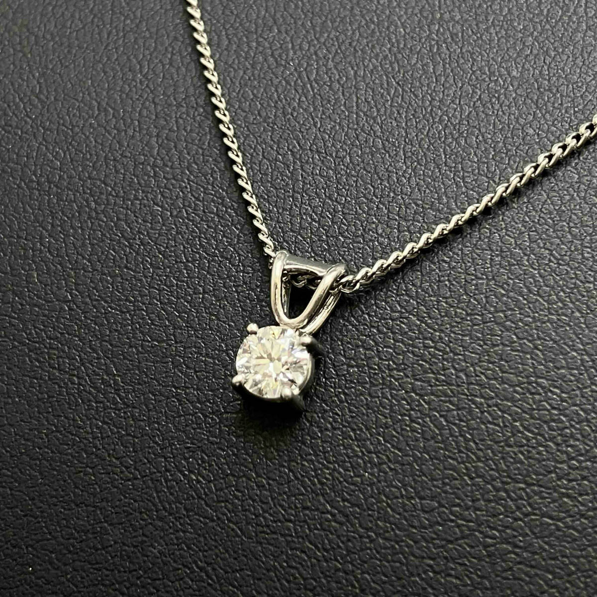 Yahoo!オークション - 鑑定書付き 一粒 ダイヤ 0.412ct デザイン ネッ...