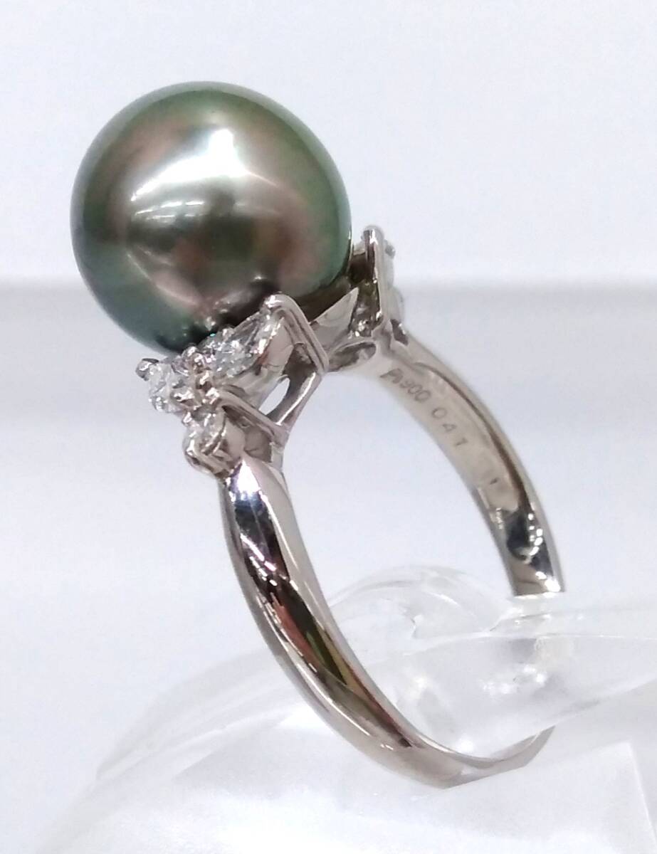 Yahoo!オークション - 【新品仕上げ済/ソーティング付】 Pt900 黒蝶真...