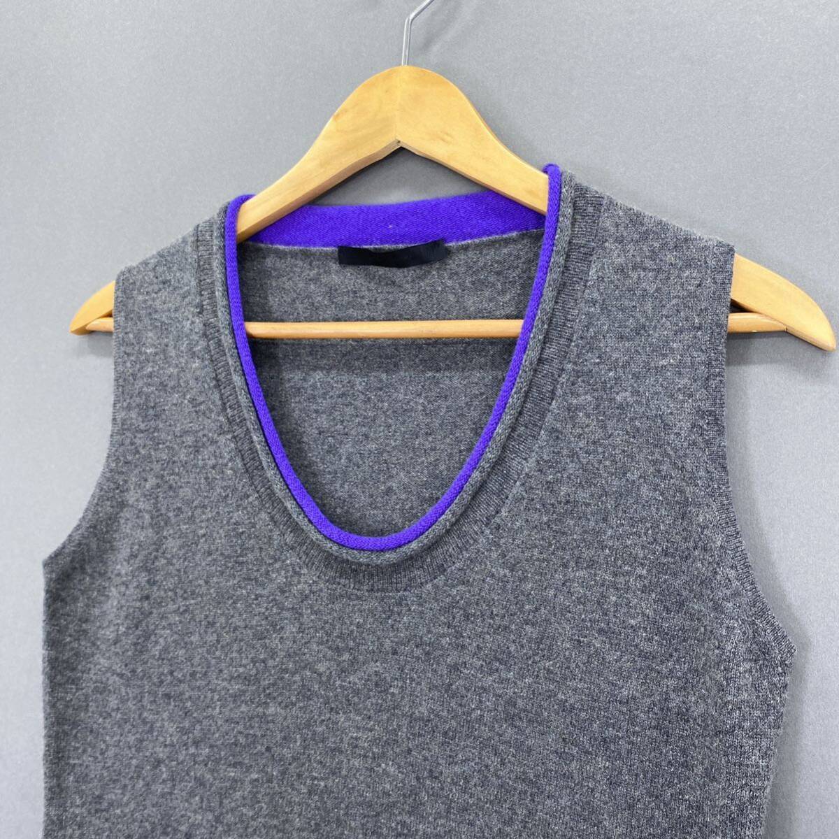 Yahoo!オークション - Kc25 サンフレール ノースリーブベスト ニットベ...