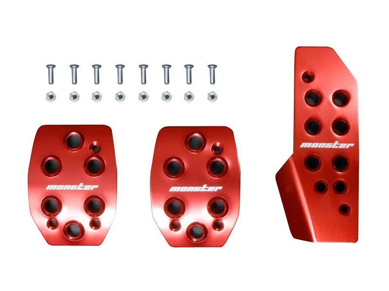 モンスタースポーツ スポーツドライビングペダルカバー レッドアルマイト ジムニー JB64W 18.07 1 3型 R06A ターボ 4WD 5MT(スズキ用)｜売買されたオークション情報 ...