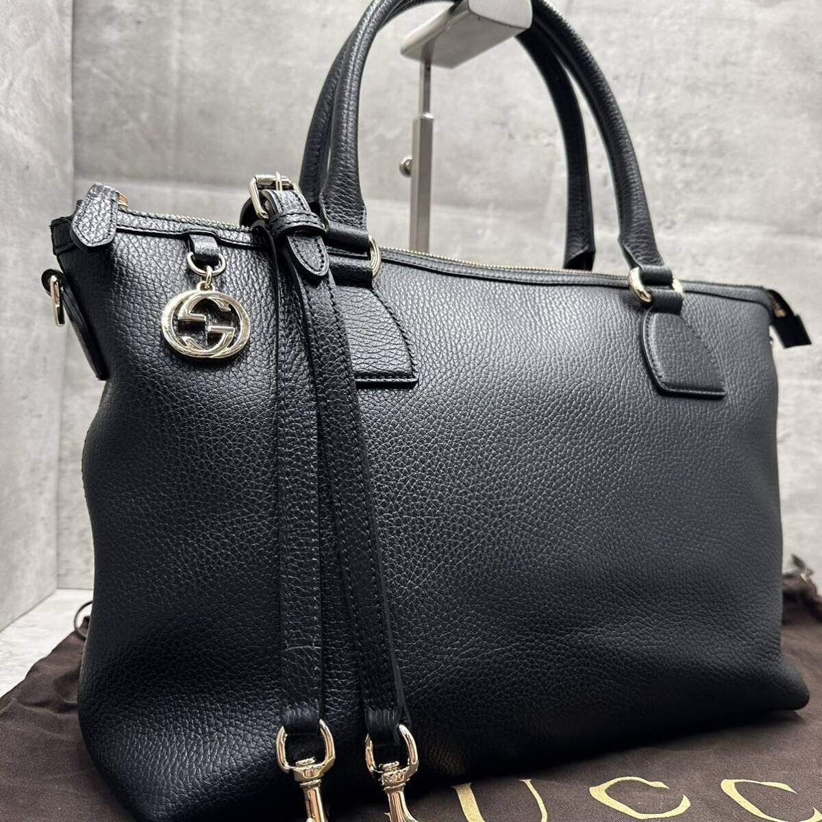 1円 級 GUCCI グッチ メンズ インターロッキング 2way ビジネスバッグ ショルダー トートバッグ A4 大容量 斜めがけ シボ革 黒(かばん、バッグ)｜売買されたオークション情報 ...