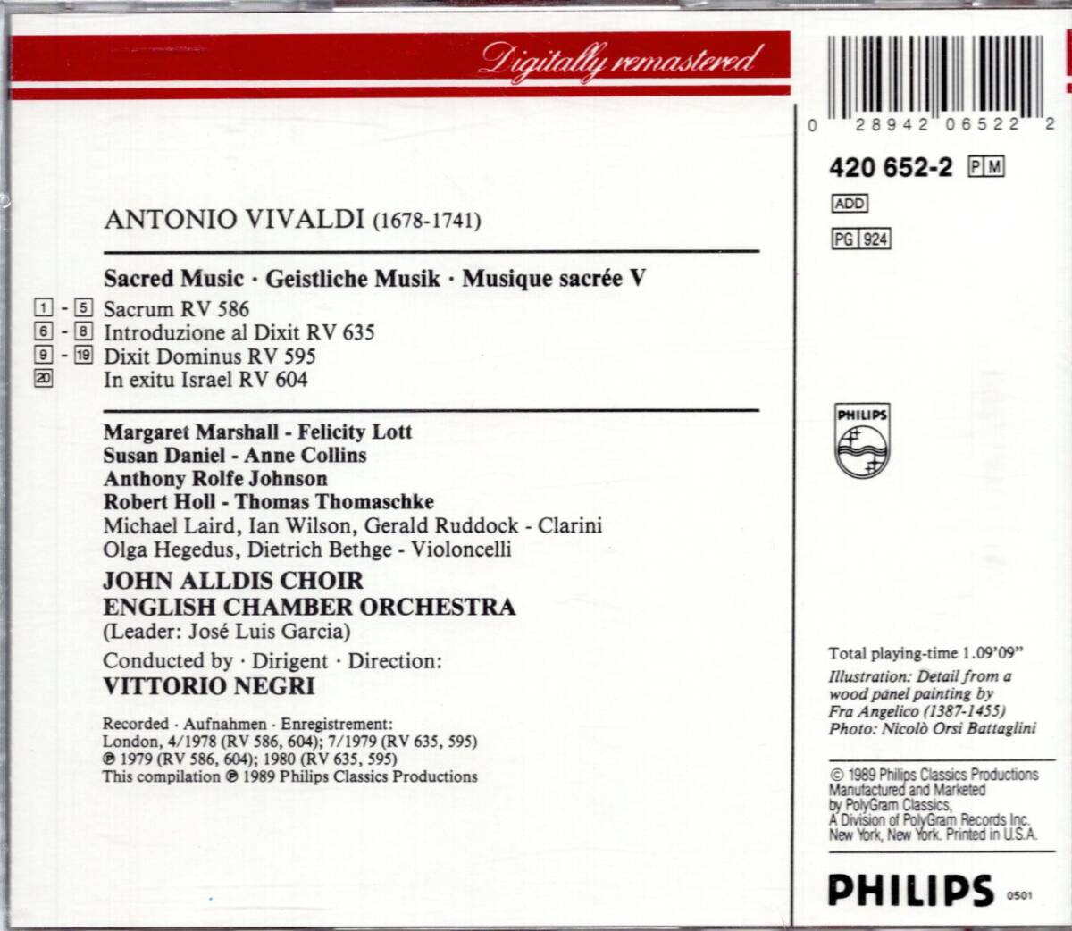 Yahoo!オークション - b396 ヴィヴァルディ SACRED CHORAL MUSIC Vol.5...