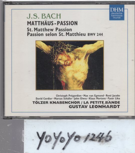 Yahoo!オークション - J・S・バッハ マタイ受難曲/レオンハルト(3CD)