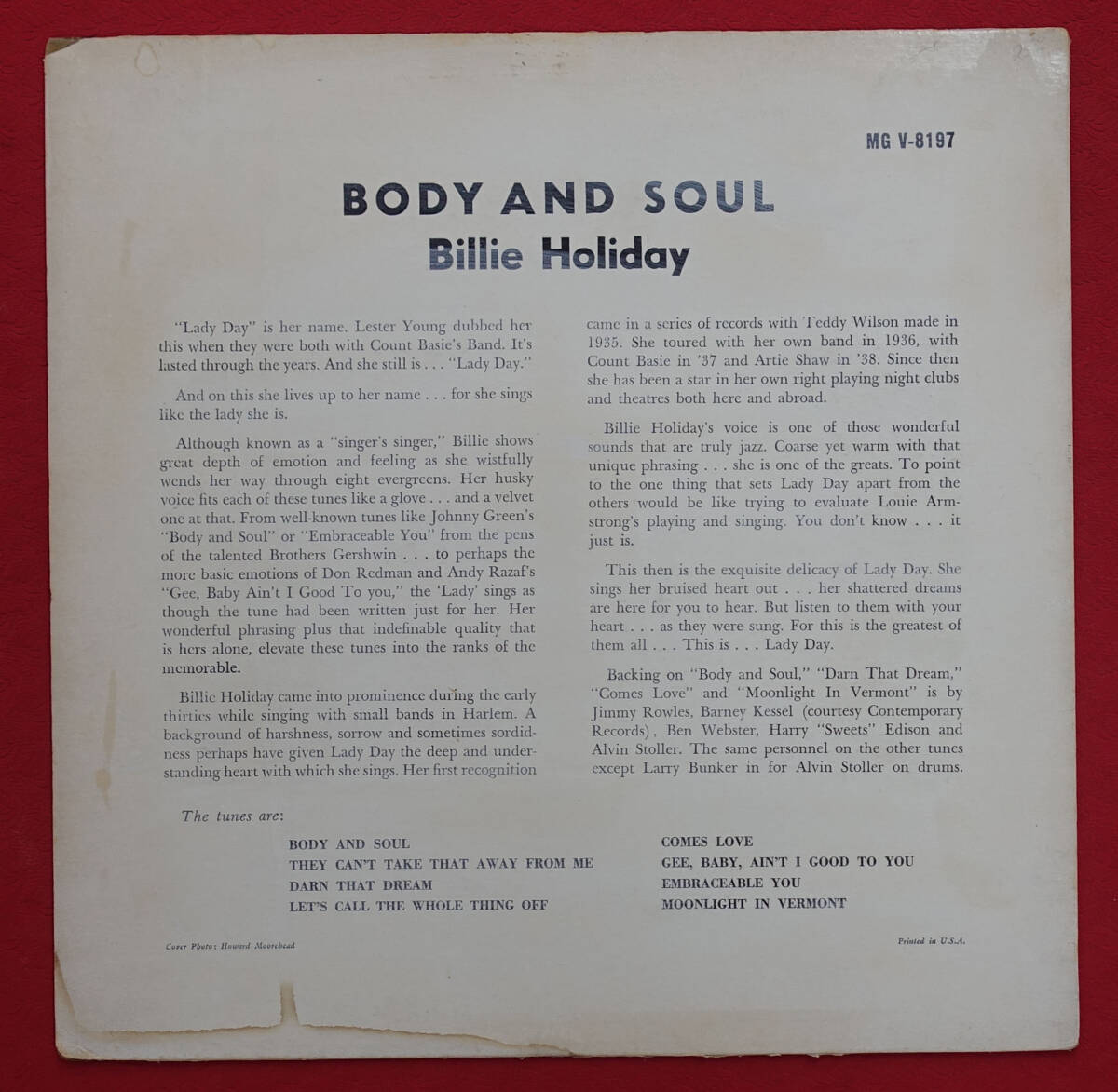 Yahoo!オークション - US VERVE MGV-8197 オリジナル BODY AND SOUL