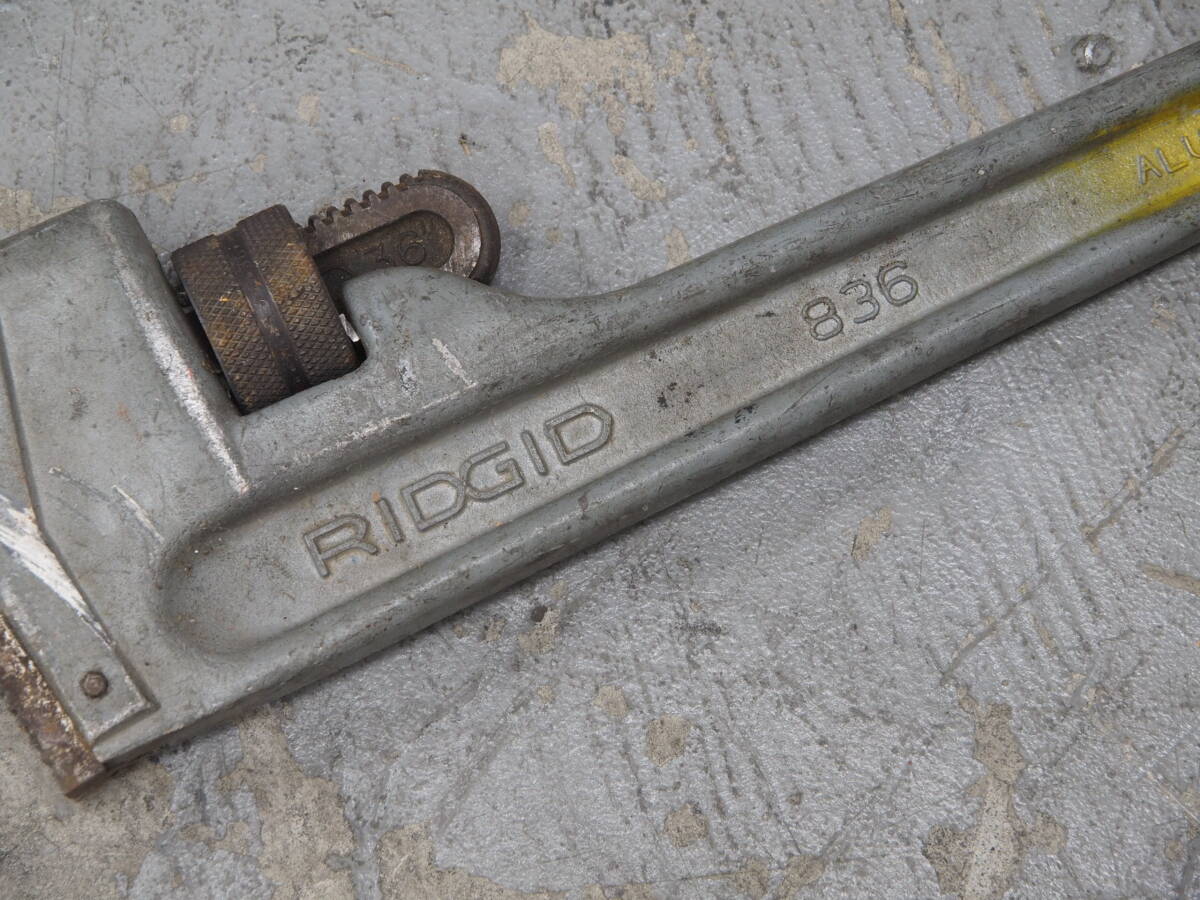 Yahoo!オークション - RIDGID アルミ パイプレンチ 900mm 836