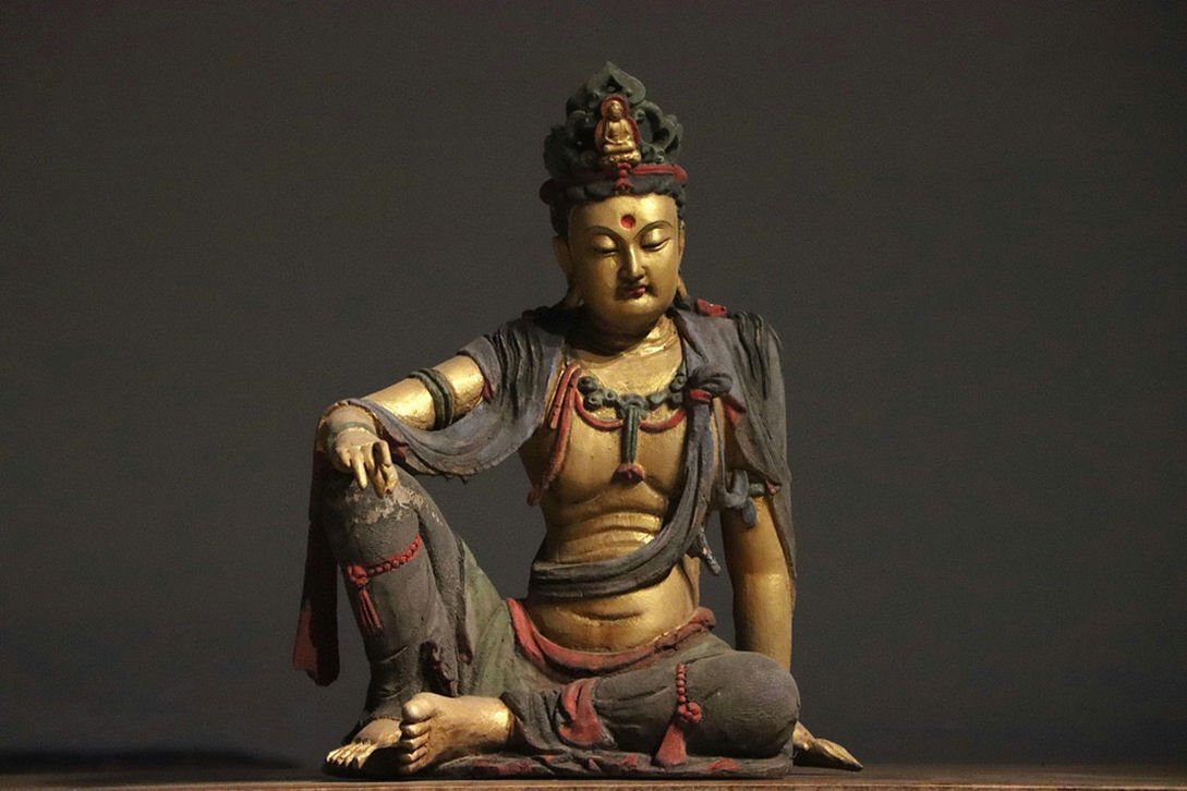 Yahoo!オークション - 観心・時代旧蔵 C503明時代 楠木彫自在観音造像...