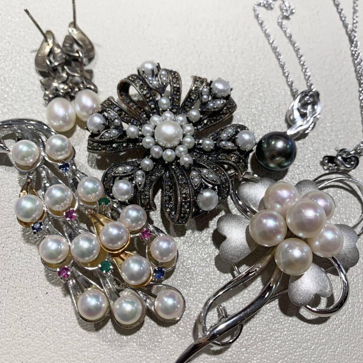 Yahoo!オークション - 1円~ パール アクセサリー 5点 まとめ 総重量 53...