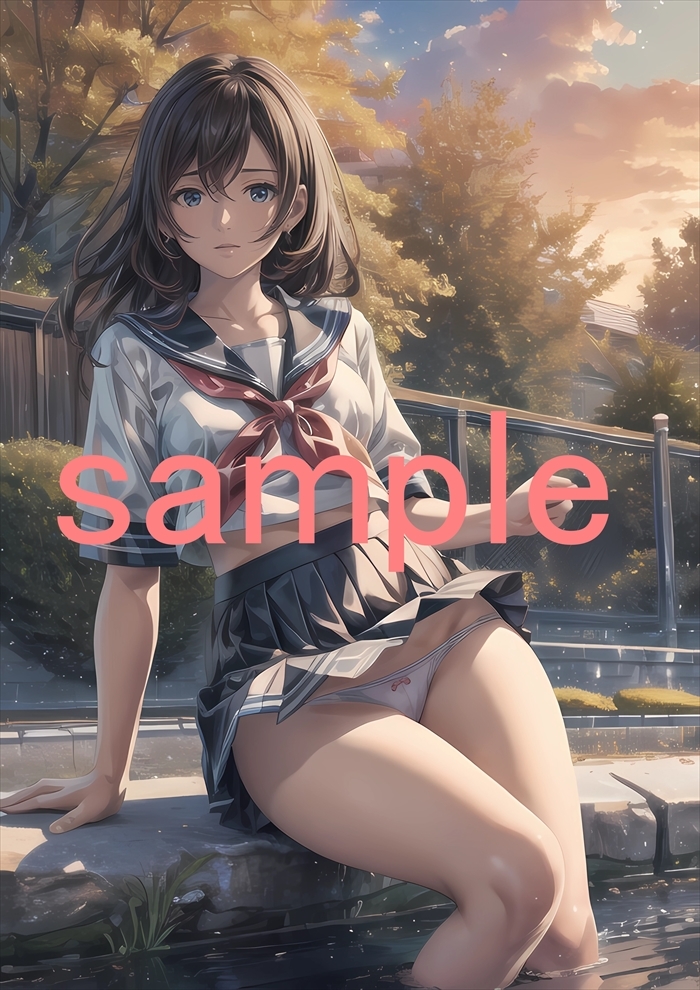 Yahoo!オークション - J67 オリジナルイラスト 女子高生 同人 制服 下...