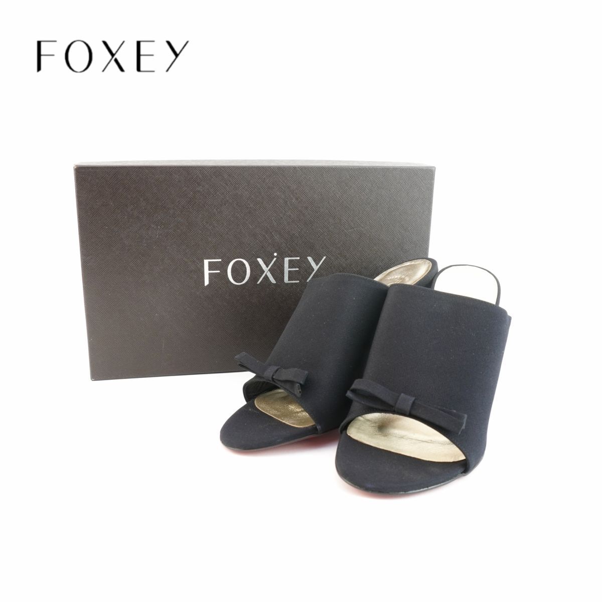 Yahoo!オークション - FOXEY フォクシー 35 22.0 サンダル イタリア製 ...