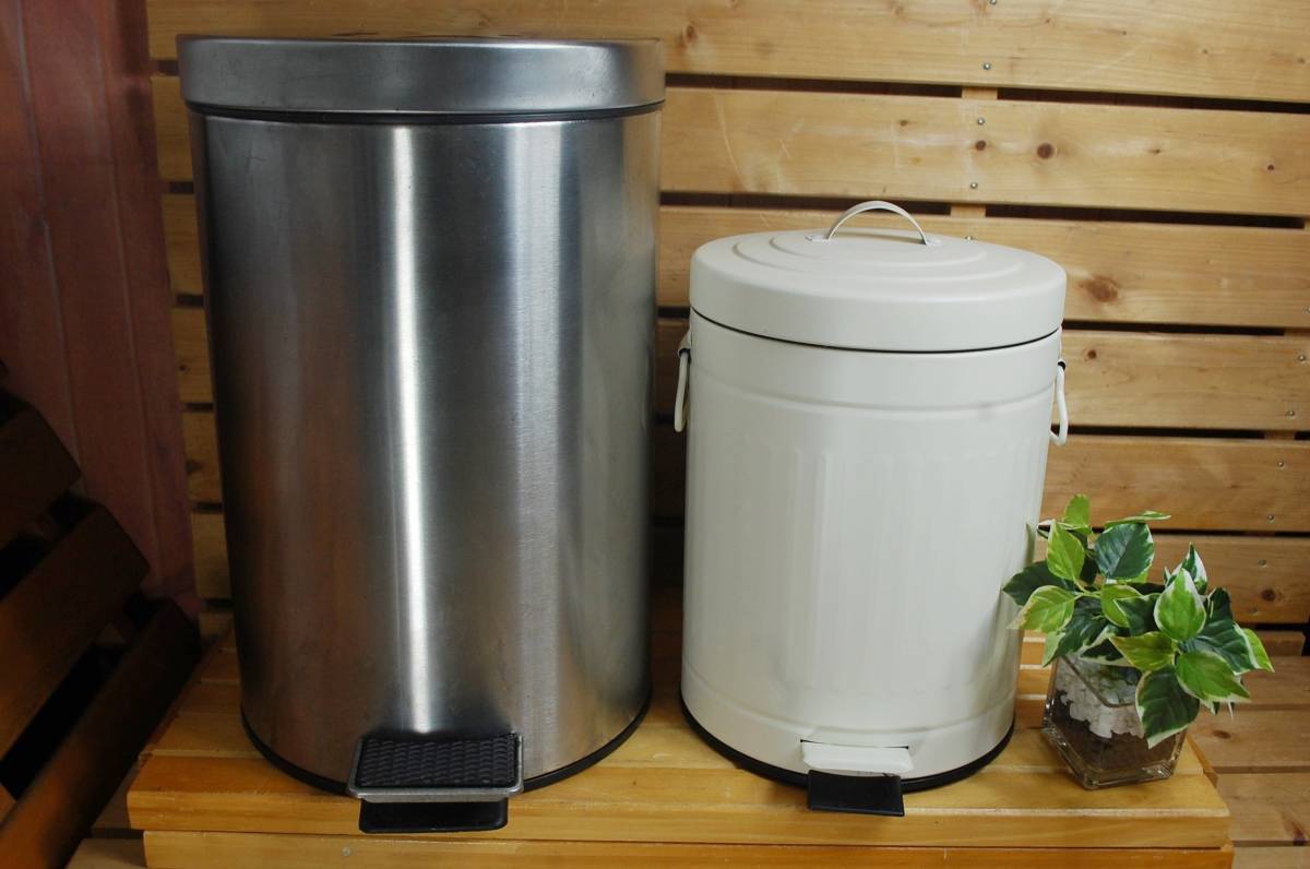 Yahoo!オークション - な102 ペダルペール2点 ゴミ箱/シルバー/ホワイ...