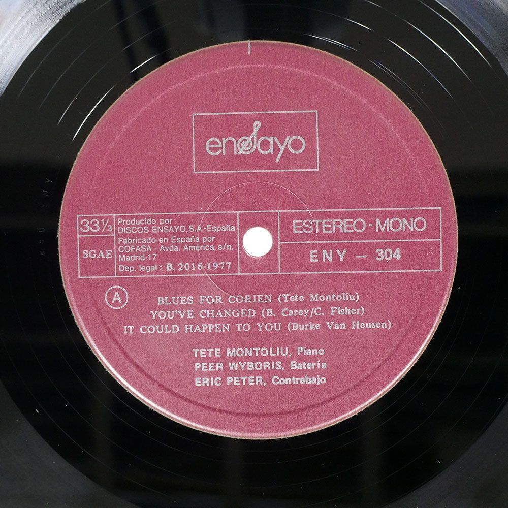 Yahoo!オークション - TETE MONTOLIU/BLUES FOR MYSELF/ENSAYO ENY304 ...