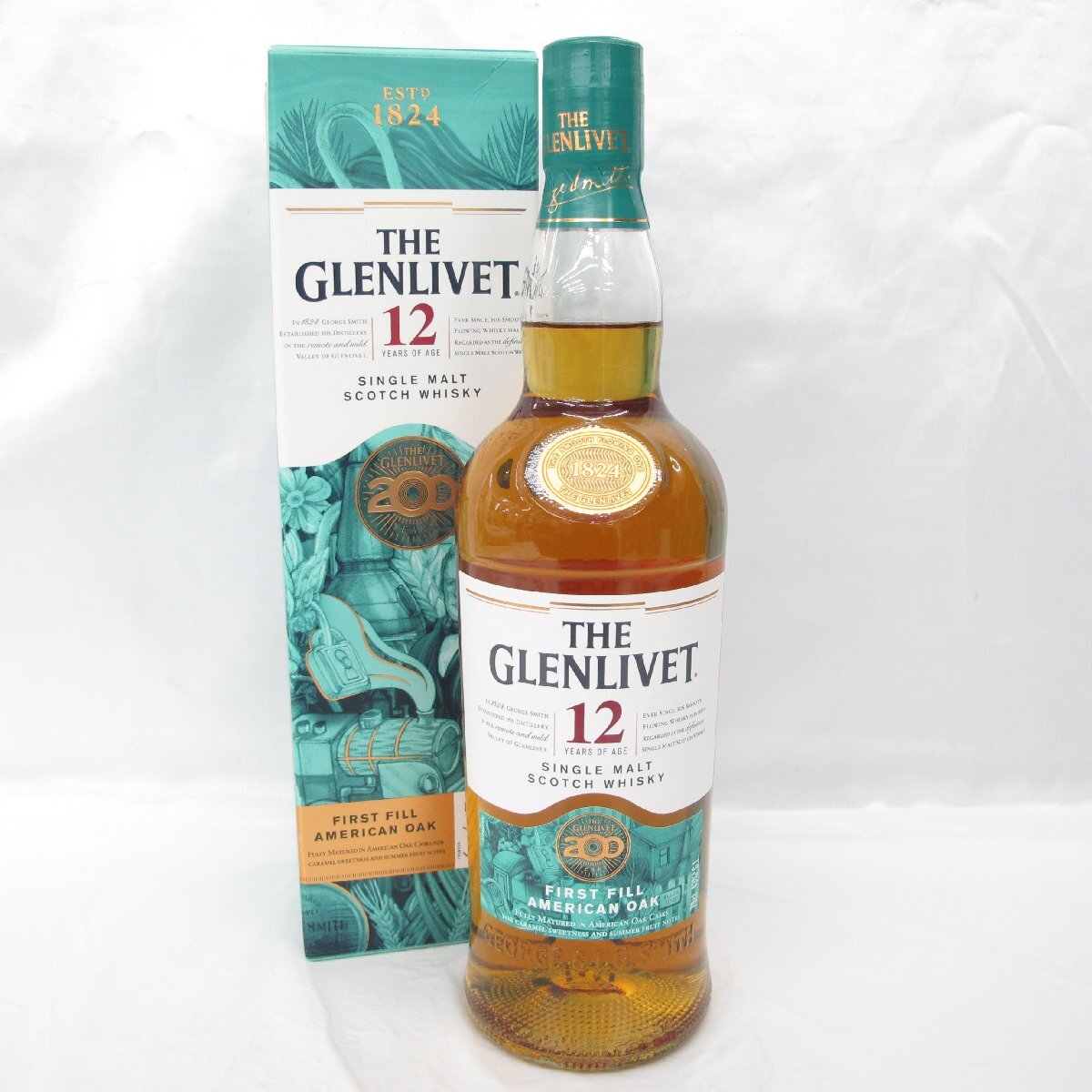 未開栓 THE GLENLIVET ザ グレンリベット 12年 ファーストフィル アメリカンオーク 200周年記念 ウイスキー 700ml 43% 11516473 0327(ハイランド ...