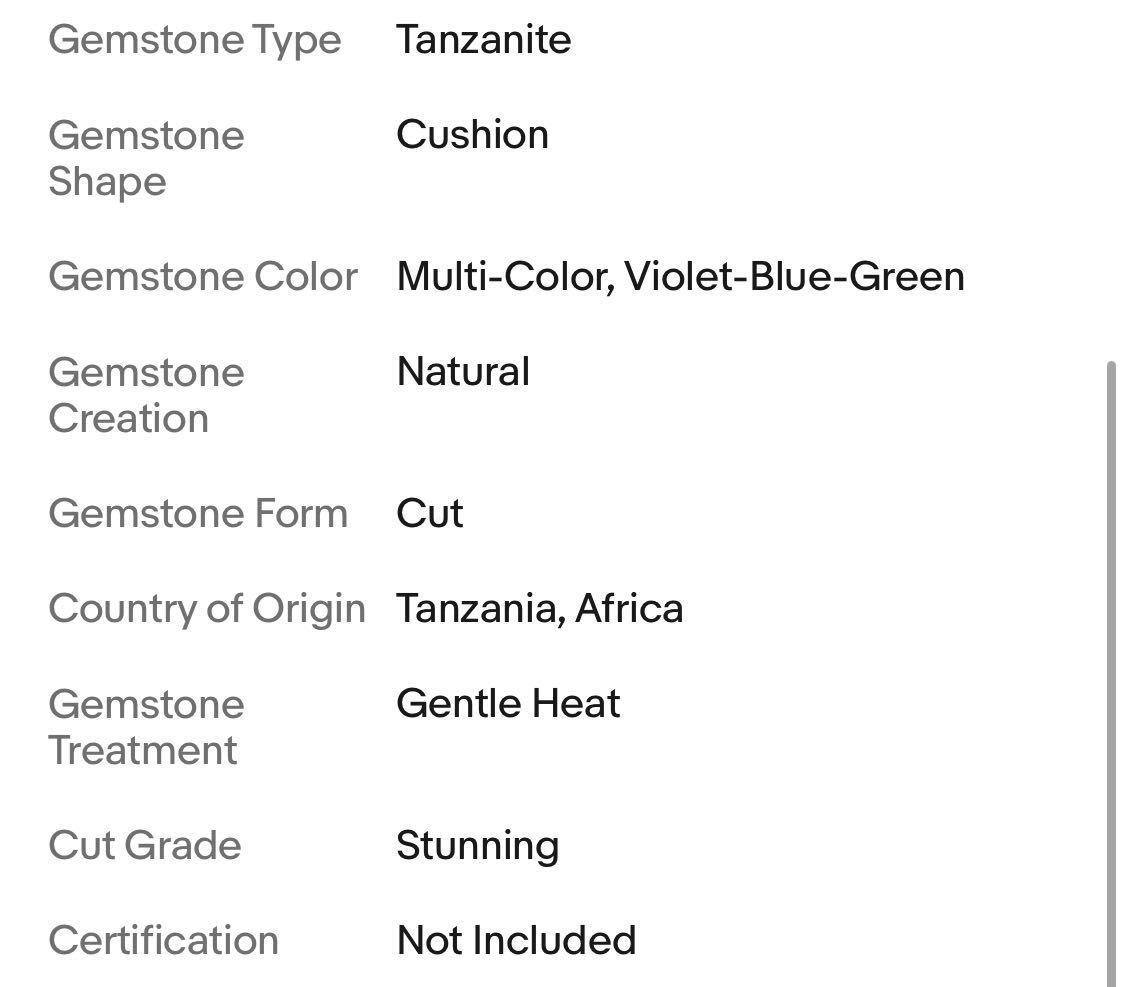 Yahoo!オークション - タンザナイト うるるんマルチカラー 0.85ct 6.8x...