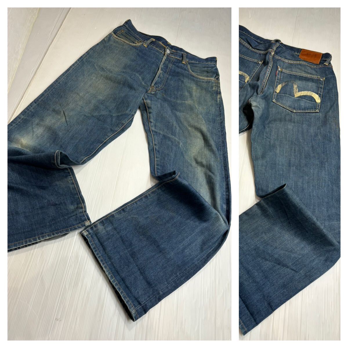 Yahoo!オークション - EVISU エヴィス エビス No3 Lot 2001 濃淡色落ち...