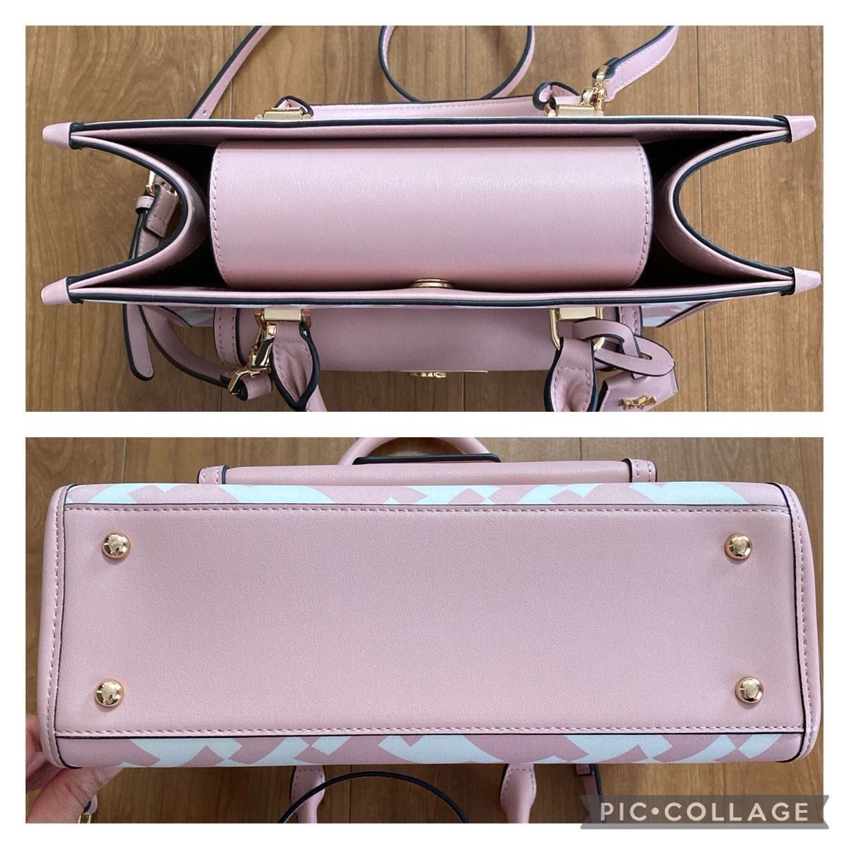 LYN リン ショルダーバッグ ハンドバッグ 2way ピンク ホワイト LYN リン ショルダーバッグ ハンドバッグ 2way ピンク ホワイト