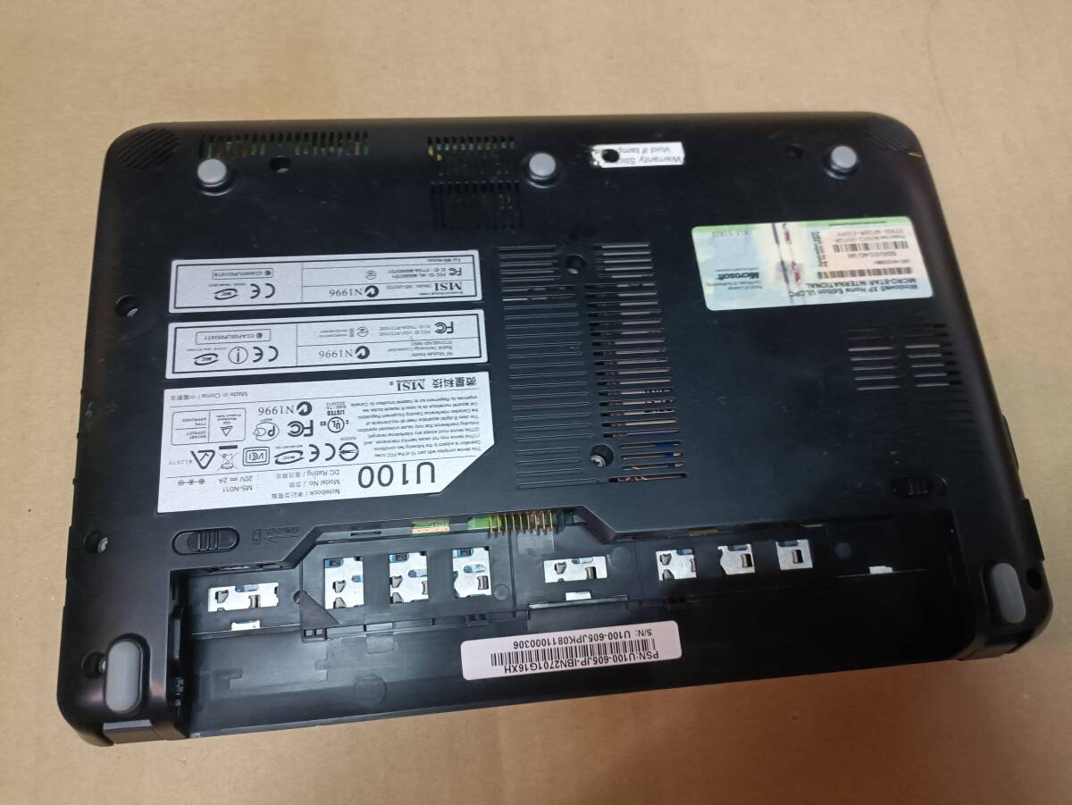 Yahoo!オークション - Windows7 ミニノート MSI msi U100 MS-N011
