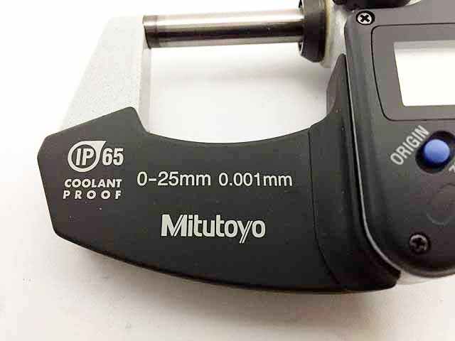 Yahoo!オークション - ミツトヨ 0-25mm 0.001mm デジタルマイクロメー...