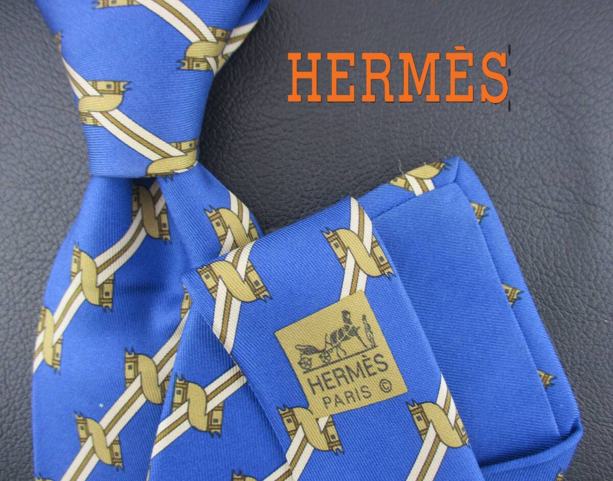 Yahoo!オークション - 【極美品】HERMS／エルメスネクタイ フランス製 ...