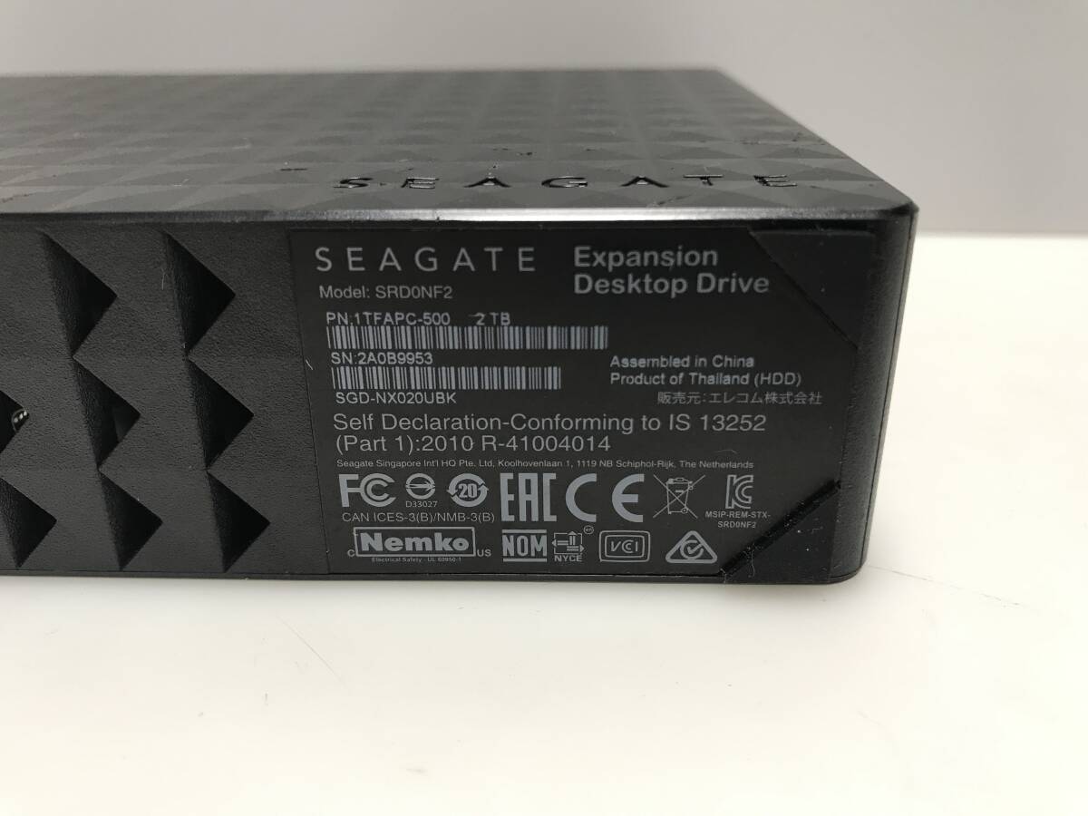Yahoo!オークション - SEAGATE 外付けHDD SRD0NF2 2TB ジャンクRT-3759