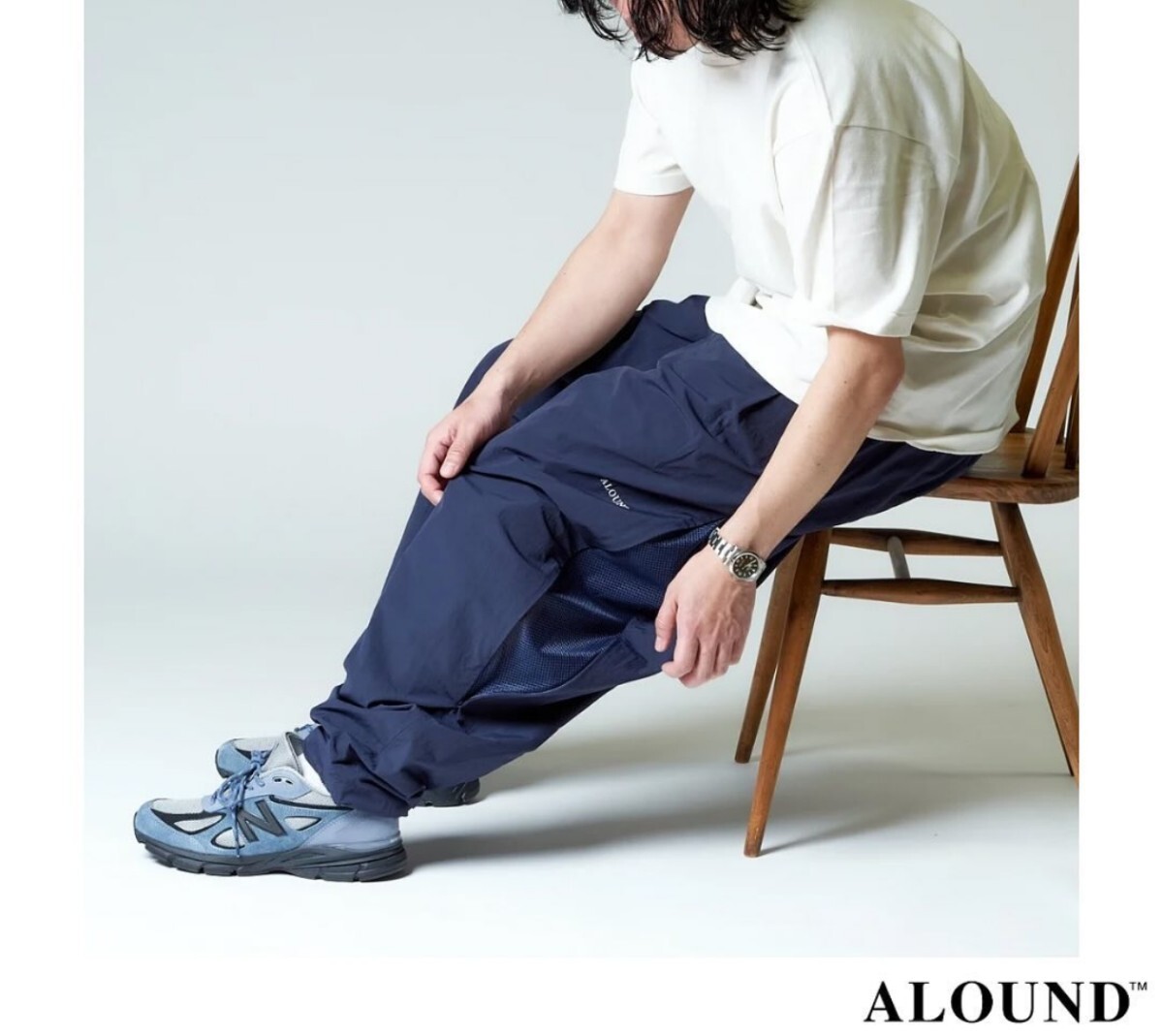 ALOUND TWOTUCK TAPERED NYLON PANTS アラウンド ツータック ALOUND TWOTUCK TAPERED NYLON PANTS アラウンド ツータック