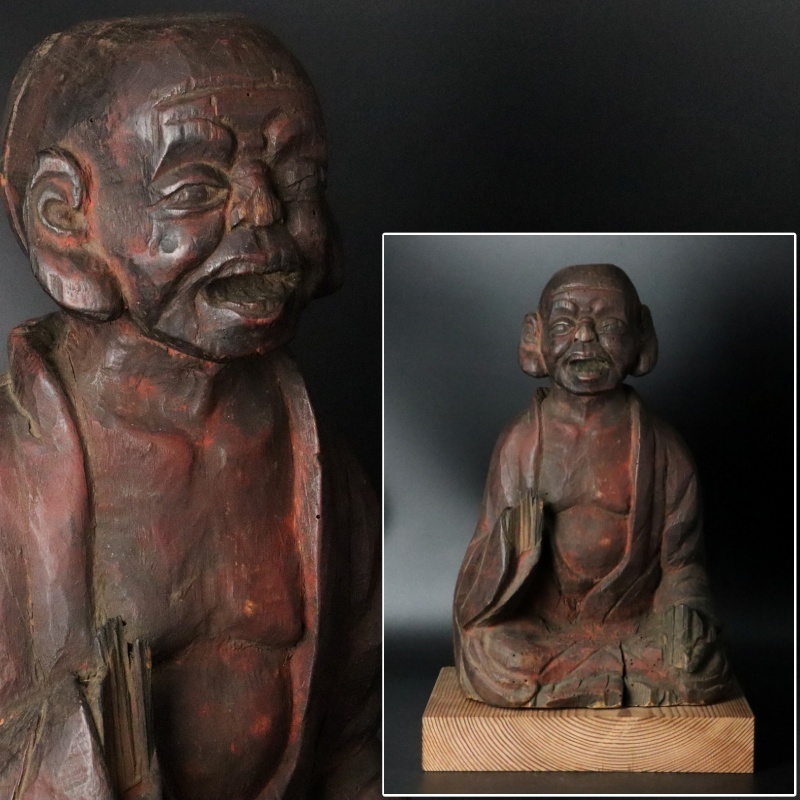 宙 室町時代 木彫 賓頭盧尊者坐像 全体高45.2cm びんずる尊者 十六羅漢 仏像 病気平癒 C4S31.l.E(仏像)｜売買されたオークション情報、yahooの商品情報をアーカイブ公開 ...