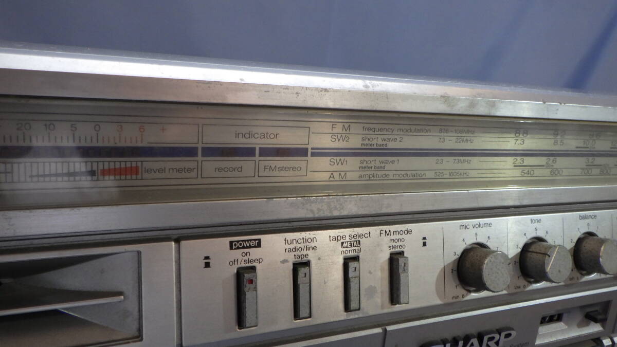 Yahoo!オークション - 【ジャンク】シャープGF-8787 昭和ラジカセFMAMS...