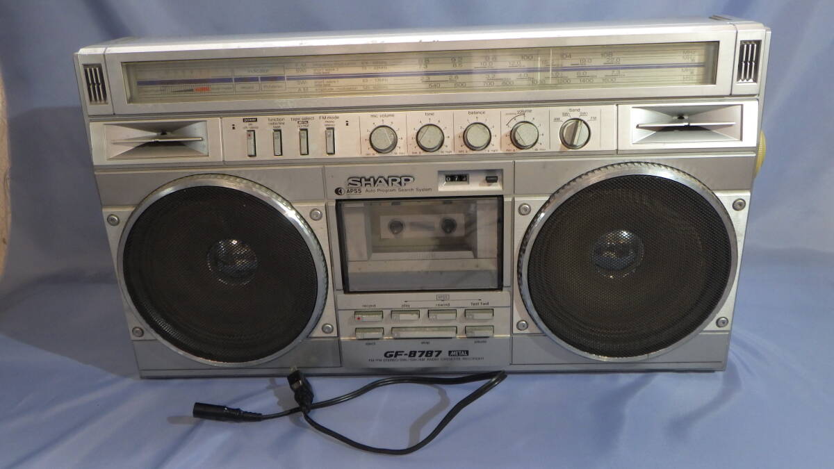 Yahoo!オークション - 【ジャンク】シャープGF-8787 昭和ラジカセFMAMS...