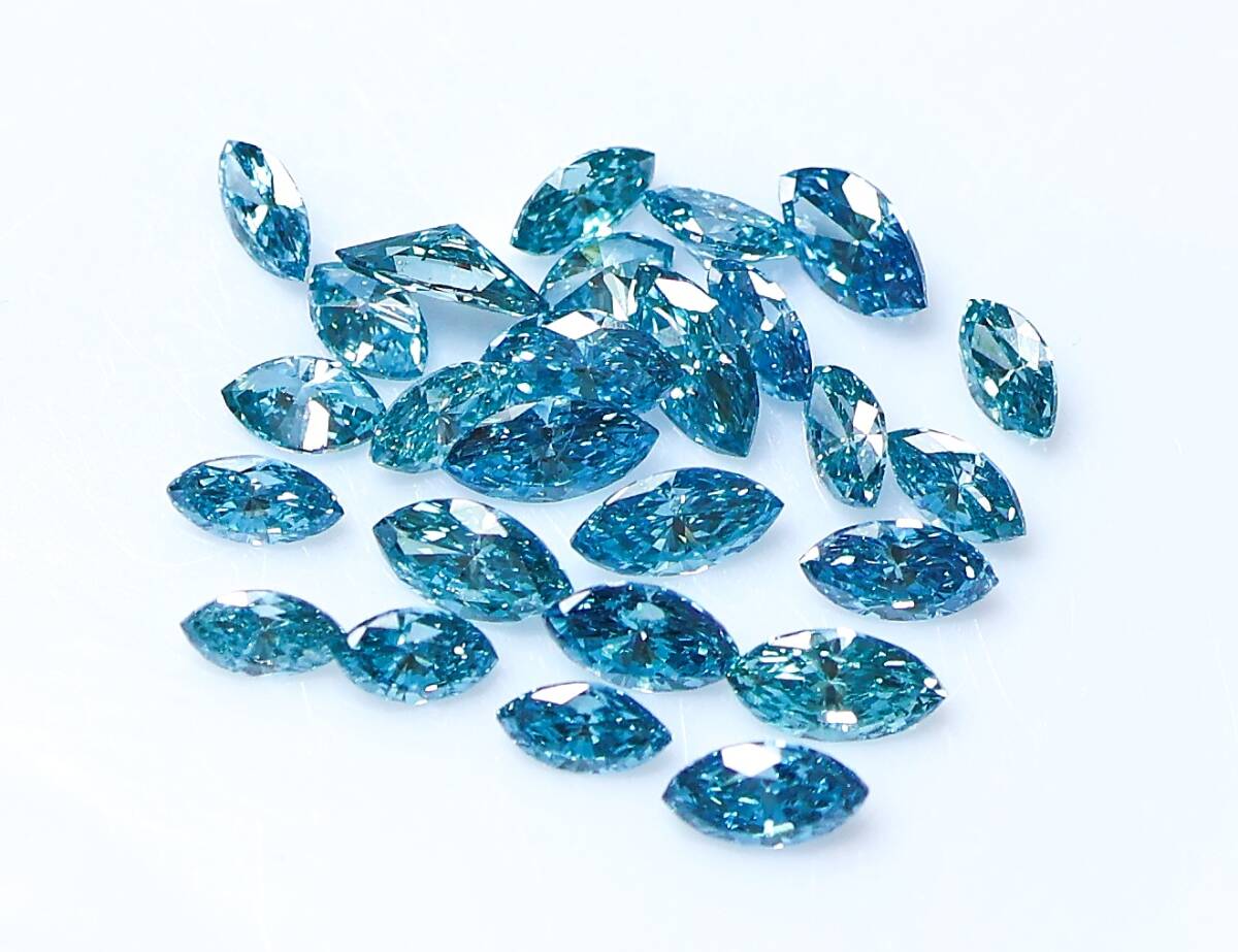 Yahoo!オークション - 【100円～】計1.58ct 26pc 天然ブルーダ...