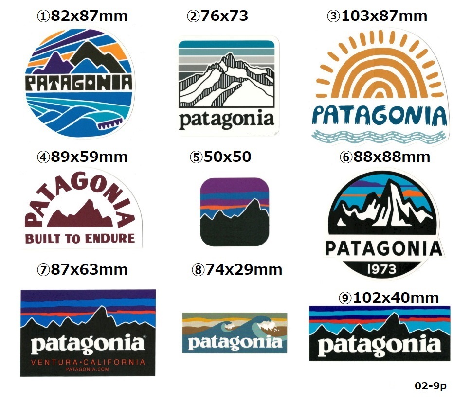 Patagonia パタゴニア ステッカー 9枚セット 02-9p(ステッカー)｜売買されたオークション情報、yahooの商品情報をアーカイブ公開 - オークファン（aucfan.com）