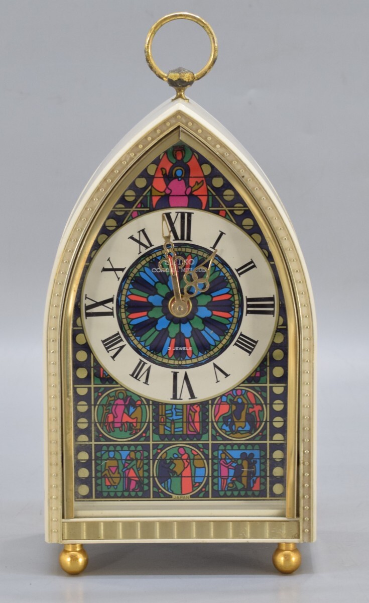 SEIKO セイコー CORONA MELODIA コロナ メロディア オルゴール 置時計 ゼンマイ式 手巻き 置き時計 ホワイト RL-230M/000(一般)｜売買されたオークション情報 ...