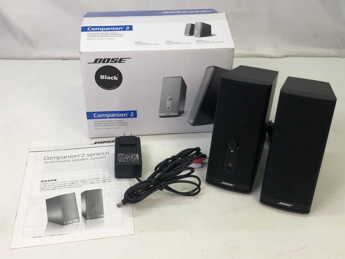 0894 Bose Companion 2 Series Ii ブラック マルチメディアスピーカー オーディオ機器 ボーズ 動作確認済み 中古