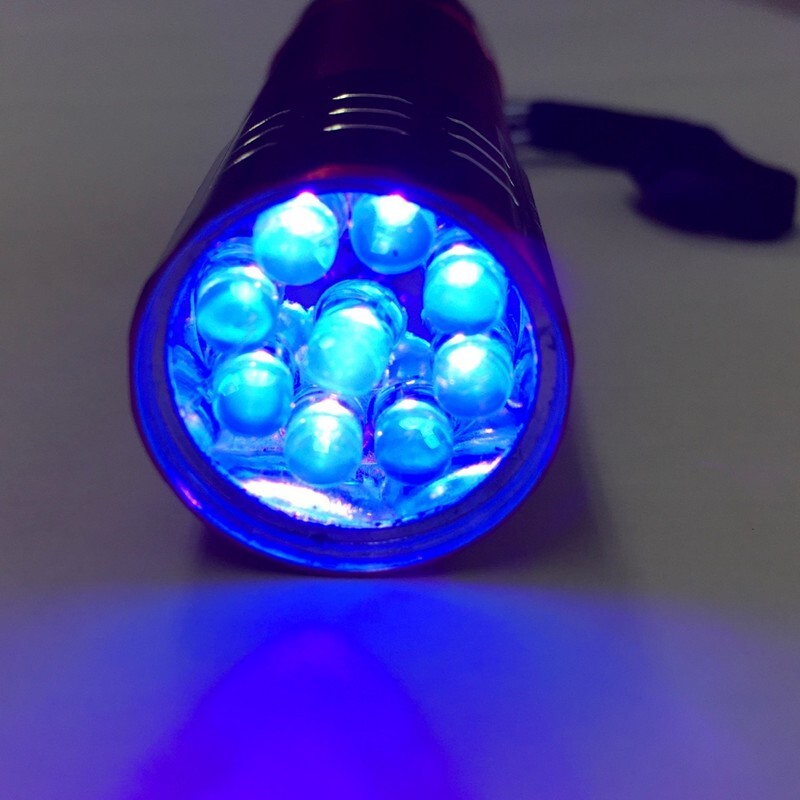 Yahoo!オークション - 9LED ハンディ ブラックライト 【ブルー】 UVラ...